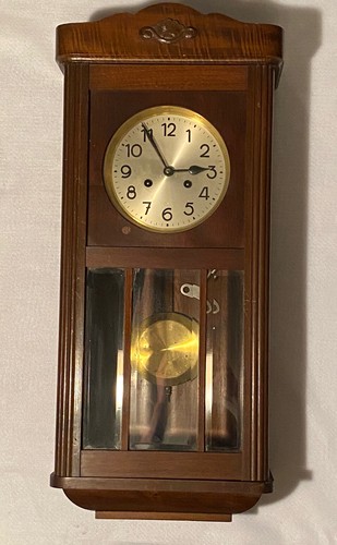 ANTIQUE DUFA GERMAN PENDULUM WALL CLOCK REGULATOR WITH LARGO GONG ...