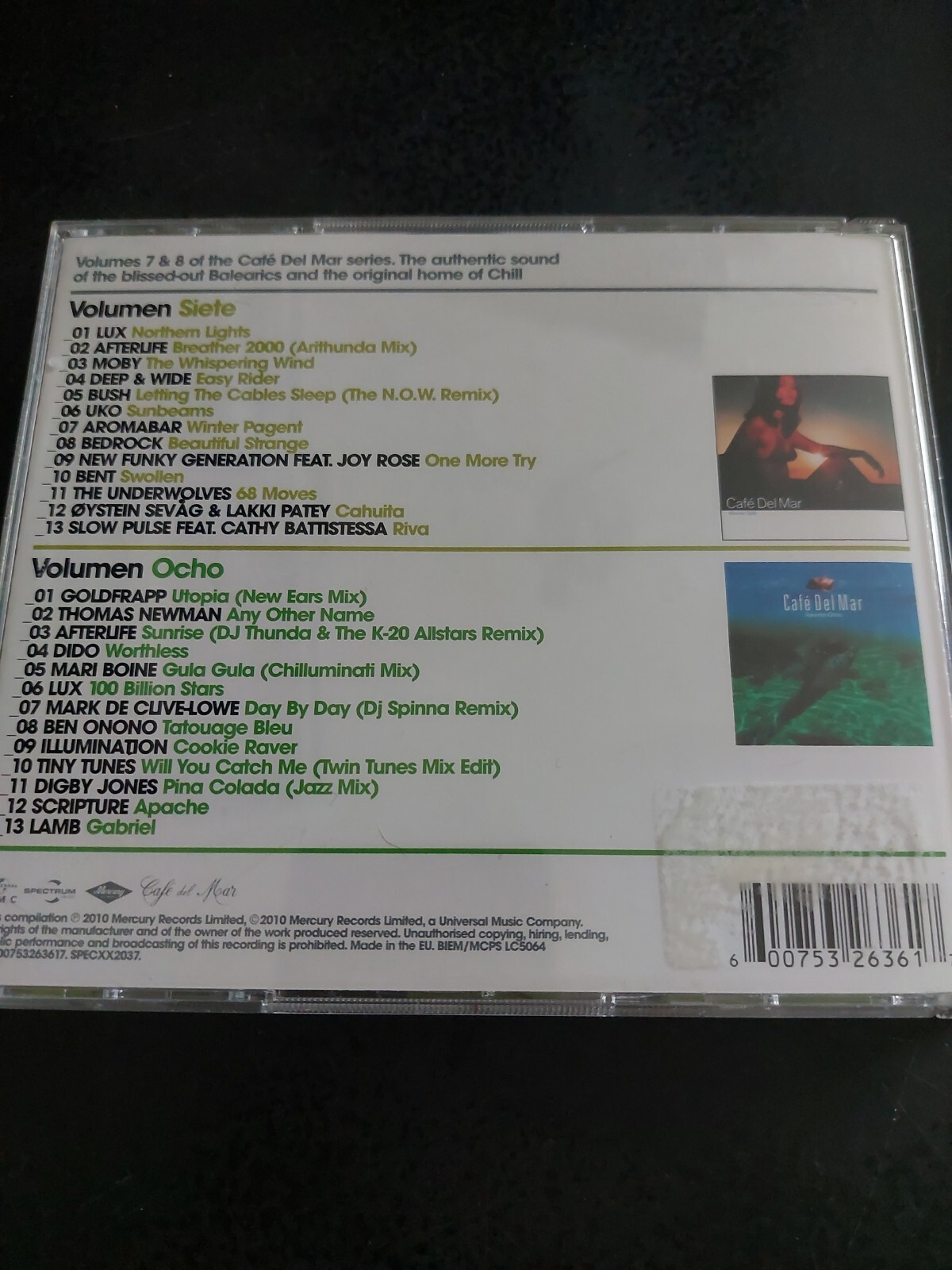 CAFE DEL MAR "VOL 7 & 8" 2 CD CHILL OUT 26 TRACKS | eBay UK