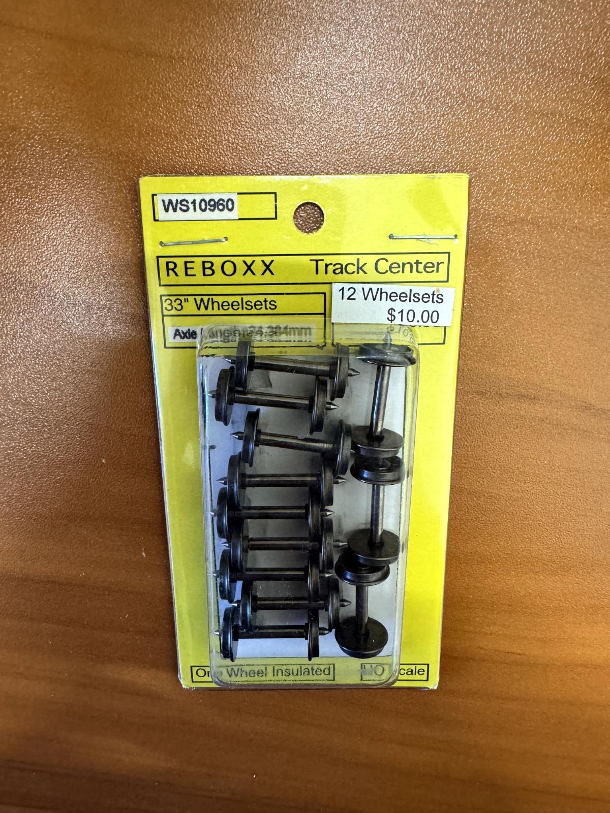 Reboxx 33-1-0.960 33" Wheelsets HO Scale (12 wheelsets) (axle length 24 ...