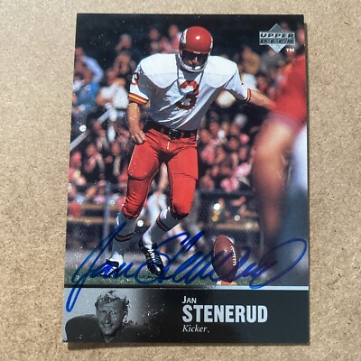 1997 UPPER DECK LEGENDS AUTOGRAPHS #AL64 JAN STENERUD KANSAS CITY ...