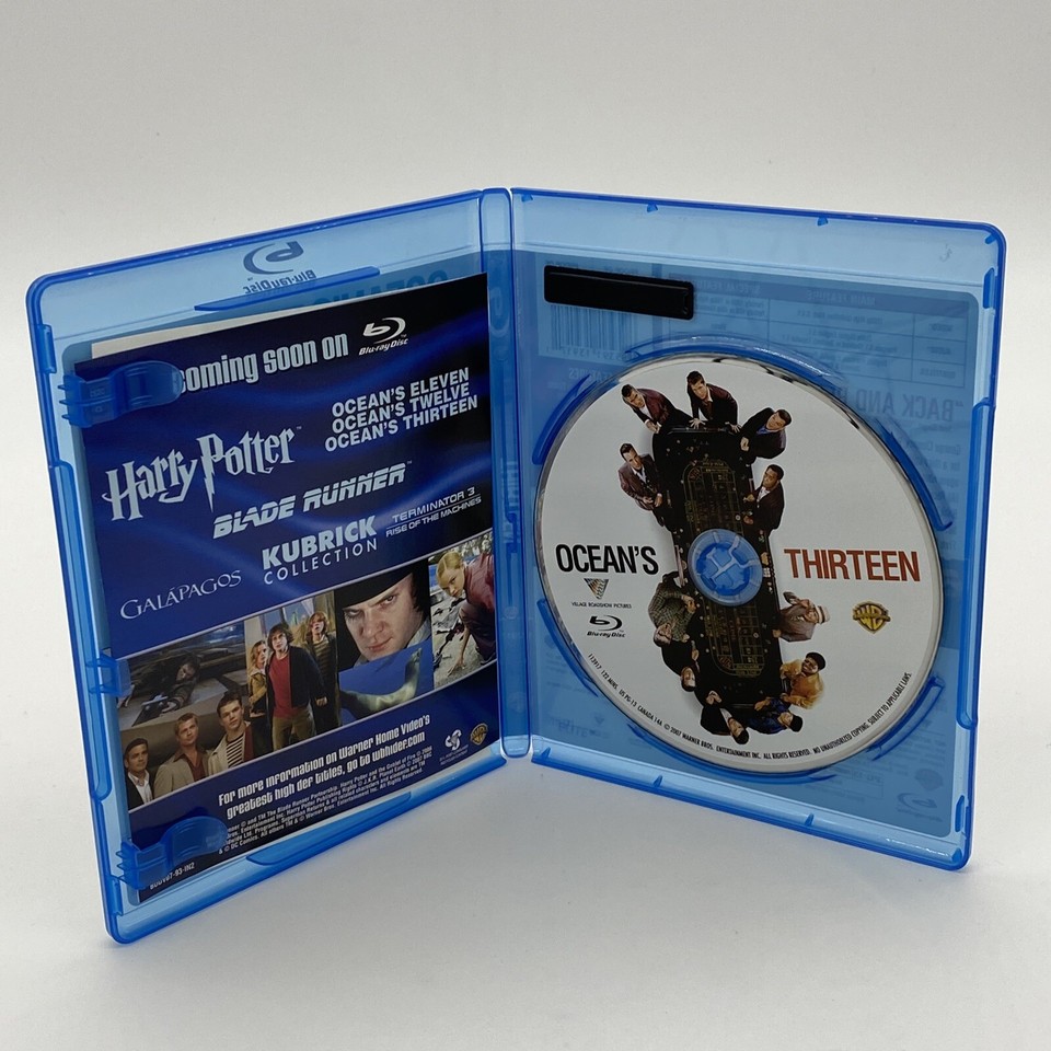 Ocean's Thirteen Blu-ray 2007 Clooney Pitt Damon Cheadle Pacino Barkin ...