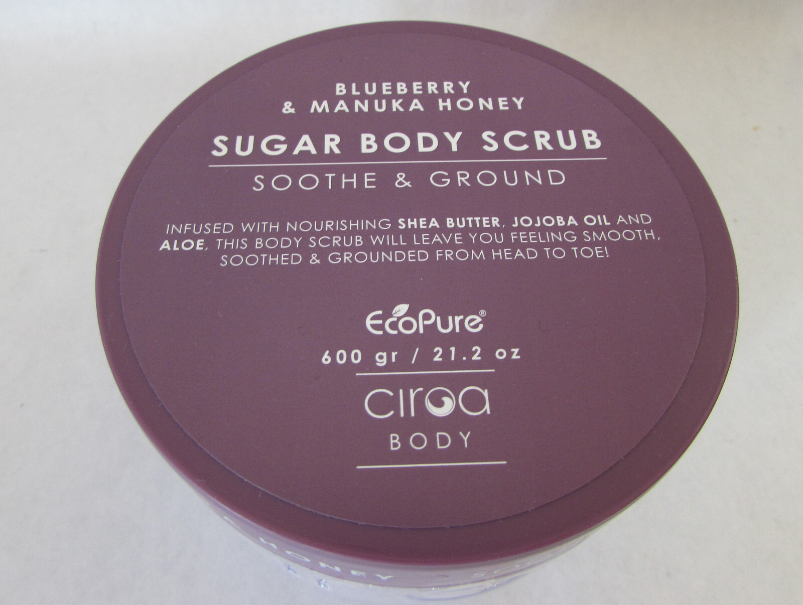 Ciroa Sugar Body Scrub Blueberry & Manuka Honey Sooth & Ground 21.2 oz ...