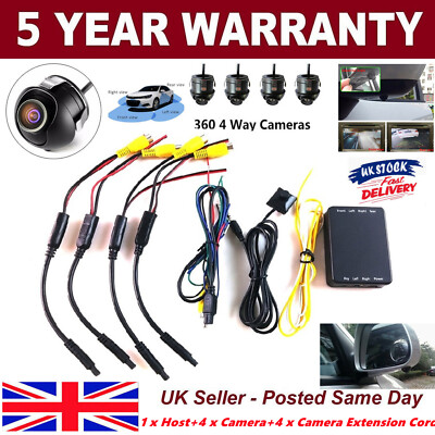 Car Parking Panoramic View Rearview Camera System 360° View with 4 ...