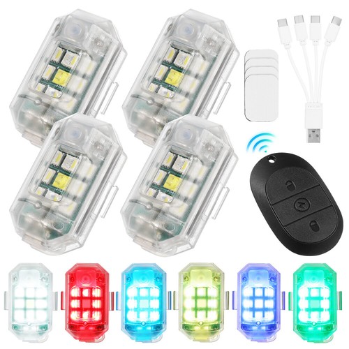 LED Anti-collision Warning Strobe Light 7 Colors For Chargeable ...
