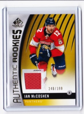 17-18 2017-18 SP Game Used Gold #158 Ian McCoshen Authentic Rookie JSY ...