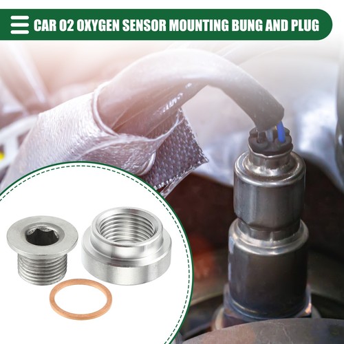 O2 Oxygen Sensor Mounting Bung and Plug for Car Stepped Style M18x1.5 1 ...