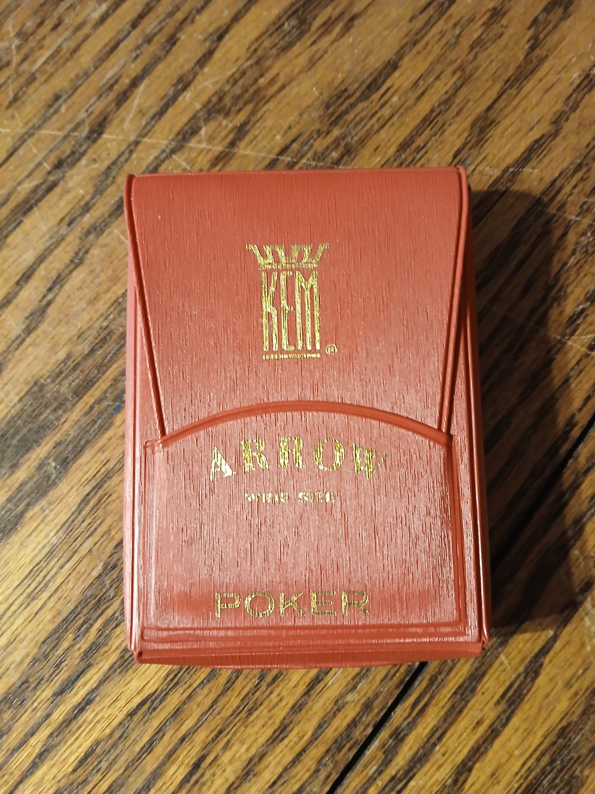 7-Vintage Red KEM Deck Plastic Playing Cards W/Case | eBay