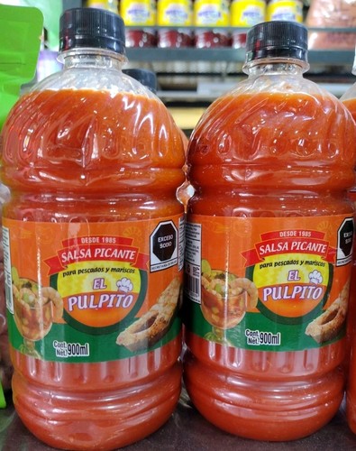 2X EL PULPITO SALSA PICANTE PARA MARISCOS SEAFOOD SALSA - 2 GRANDES de ...