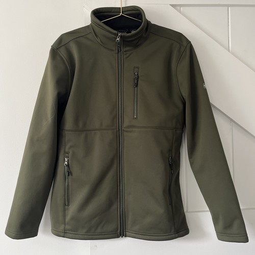 Swiss Tech Men's Midnight Green Softshell Jacket Size Small Wind Water ...