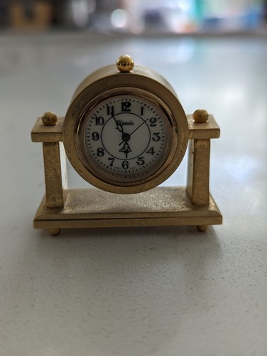 Xanadu Quartz Miniature Mantle Style Clock Gold Tone | eBay