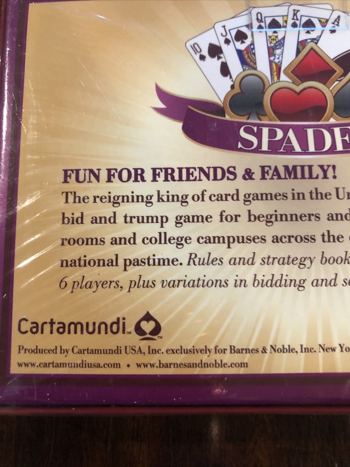 New Cartamundi Spades Playing Card Game Deck Rules & Strategy Booklet ...