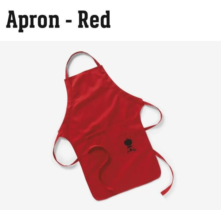 Weber BBQ Cooking Apron with Adjustable Neckband - Red - 6534 - NEW | eBay