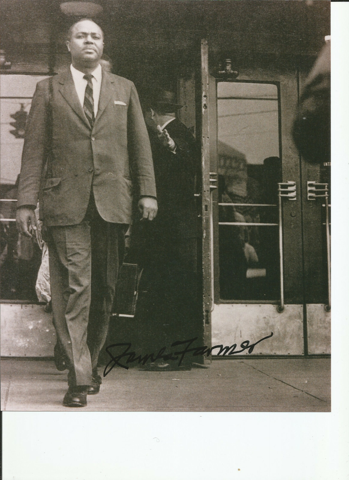 Beautiful 8x10 signed photo of James Farmer, civil rights hero! Near ...