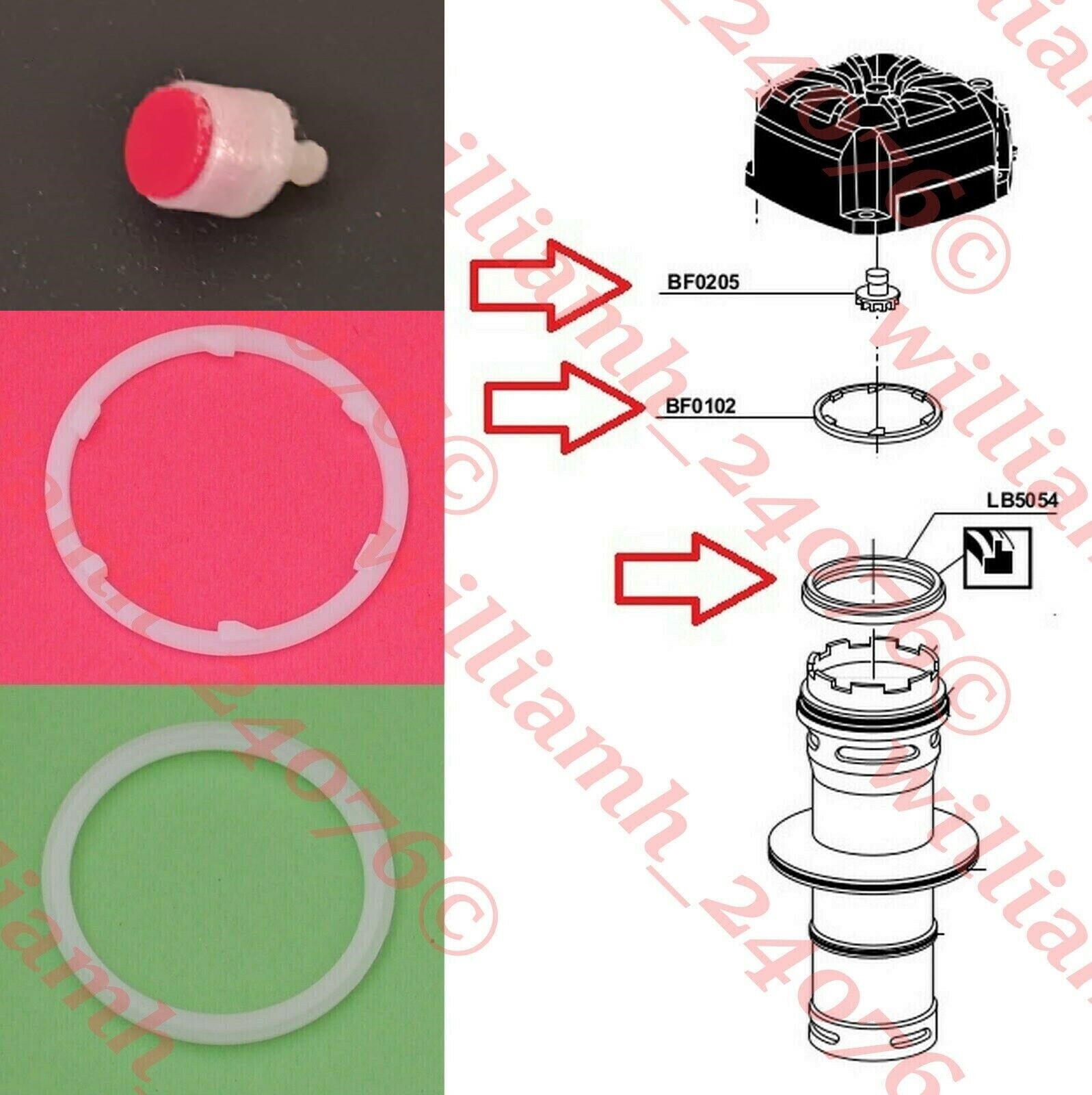 Senco Framing Nailer SN60 SN65 parts BF0102 + LB5054 + BF0205 | eBay