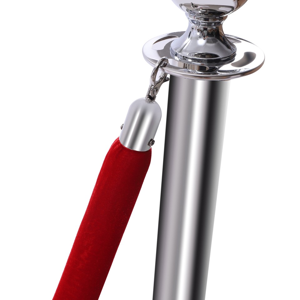 6Pcs Barrier Queue Pole Velvet Ropes Line Barrier Crowd Control ...