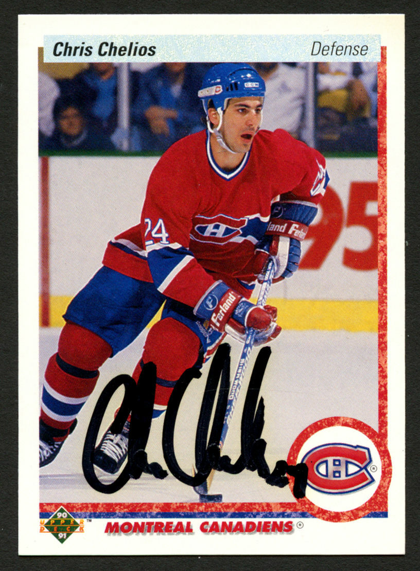 Chris Chelios #174 signed autograph auto 1990-91 Upper Deck Hockey Card ...