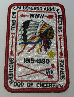 OA Lodge 119 Tomo-Chi-Chi 1990 Annual Meeting Patch Boy Scout MC5 | eBay