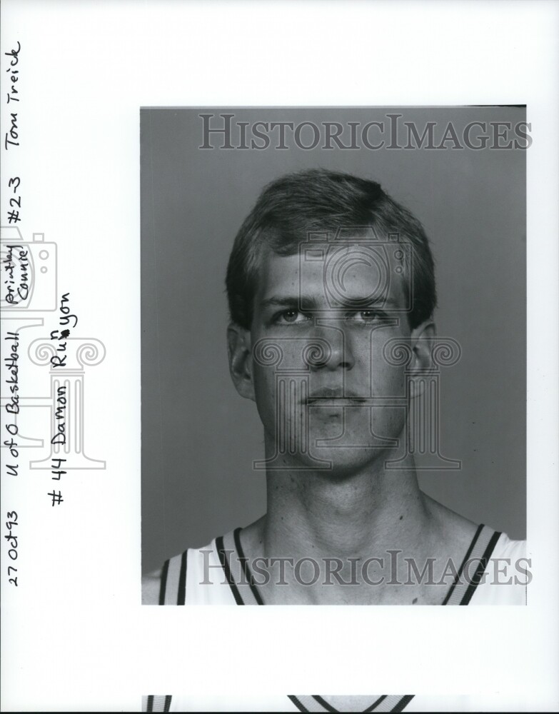 1993 Press Photo University of Oregon basketball player-Damon Runyon ...