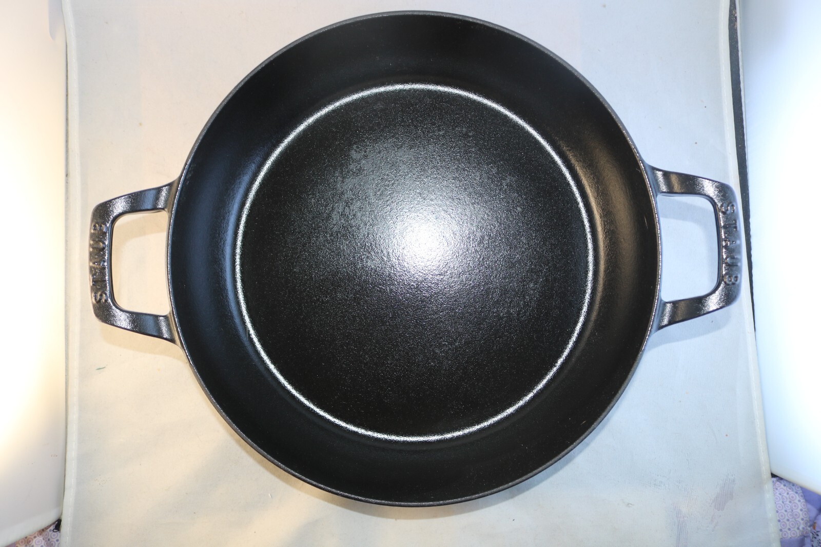 STAUB #30 Cast Iron 12-inch Double Handle Fry Pan Made In France | eBay