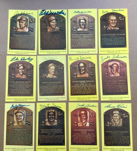 Lot of 12 HOF Hall of Fame Plaques signed - autographed all deceased | eBay