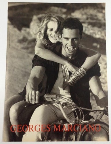 Georges Marciano CLAUDIA SCHIFFER Antonis Fragakis motorcycle PRINT AD ...