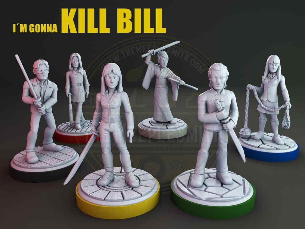 Kill Bill charcaters miniatures Fan Art for tabletop, board games ...