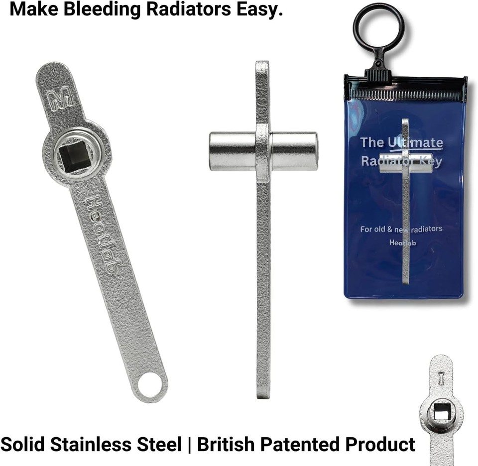 The Ultimate Radiator Key Dual-Sized Bleed Key Stainless Steel Heating ...