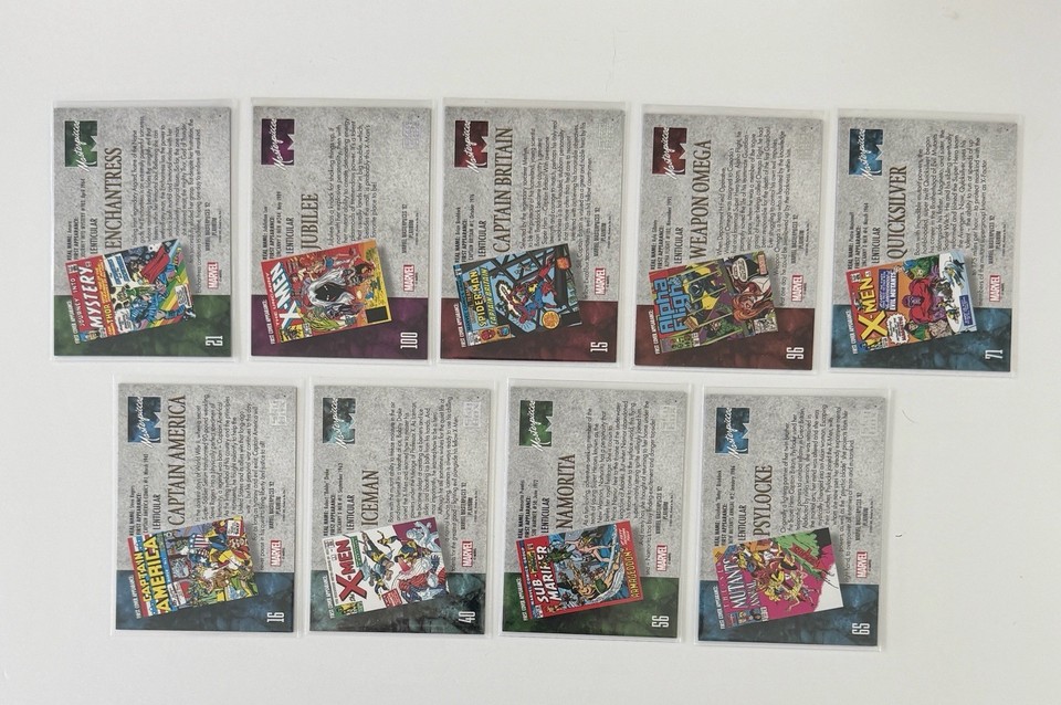 2024 Marvel Masterpieces ’92 Platinum Lenticular Lot Psylocke Jubilee ...