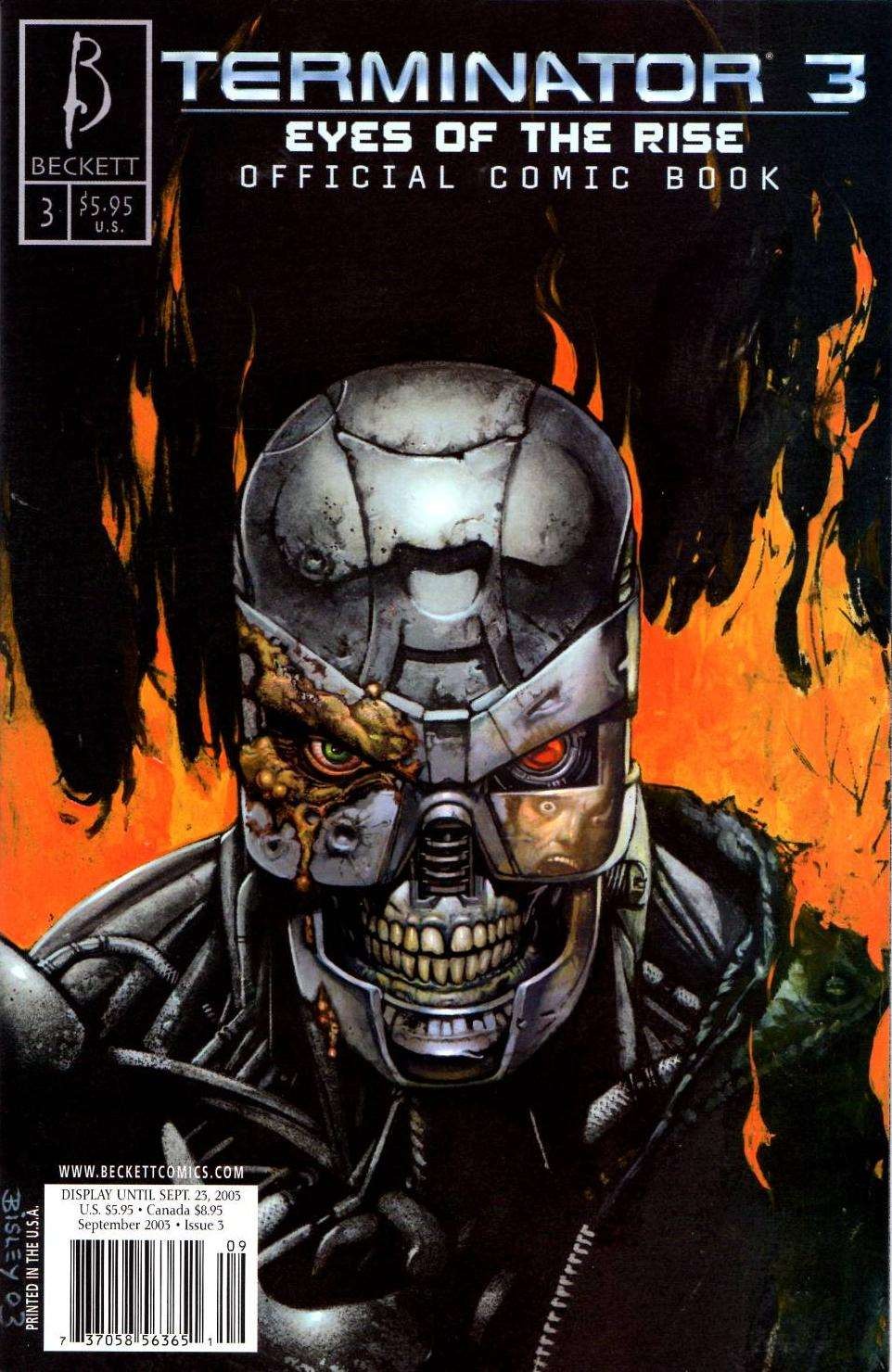 Terminator 3: Rise of the Machines #3A VF/NM; Beckett | Simon Bisley ...