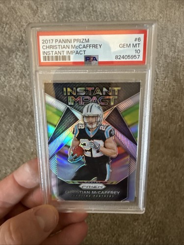 💎💥2017 Panini Prizm #6 Instant Impact Rookie Christian McCaffrey PSA 10! 💥💎 | eBay