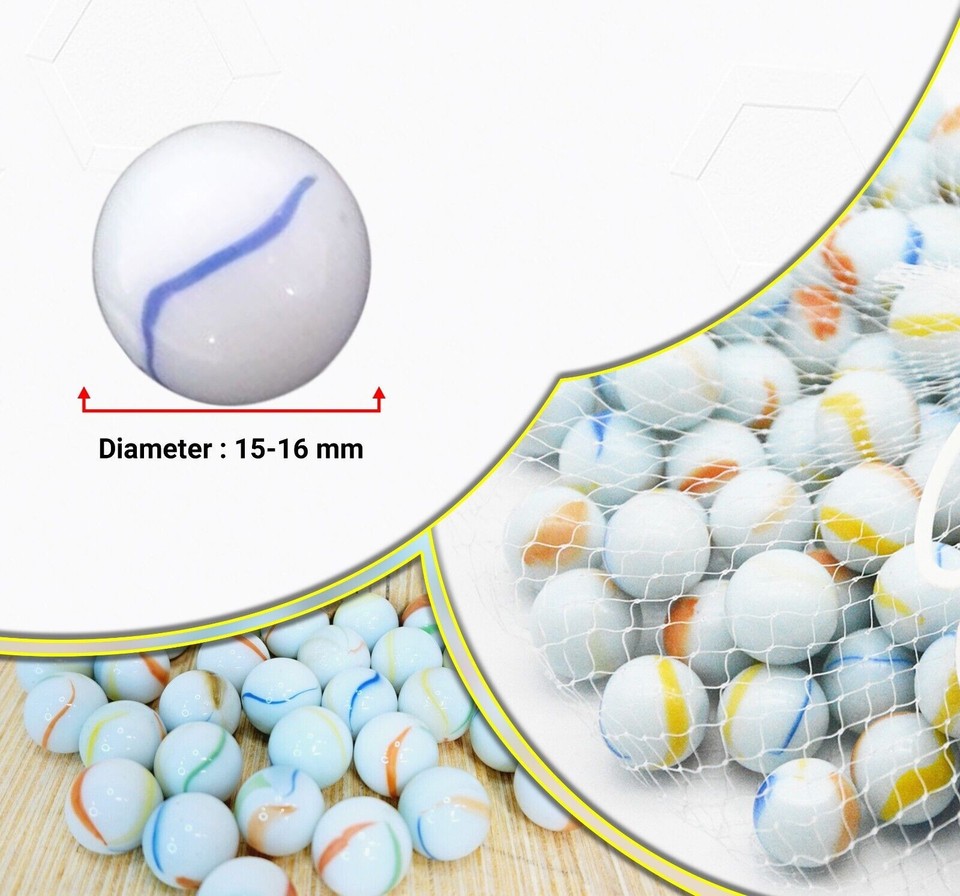 Kids Toy ARSUK Milky Marbles Classic Traditional Assorted Vintage 15 ...