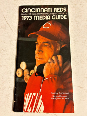 1973 CINCINNATI REDS Media Guide SPARKY ANDERSON Johnny BENCH Morgan ...