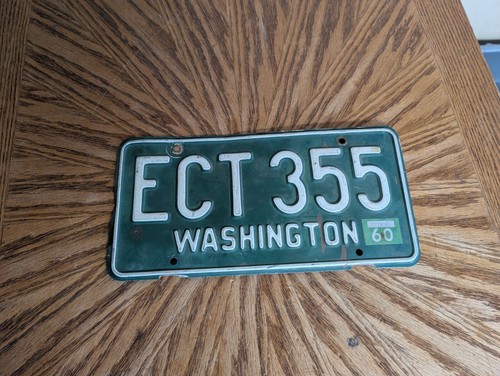 1959 Washington License Plate All Original Paint 1960 Sticker | eBay