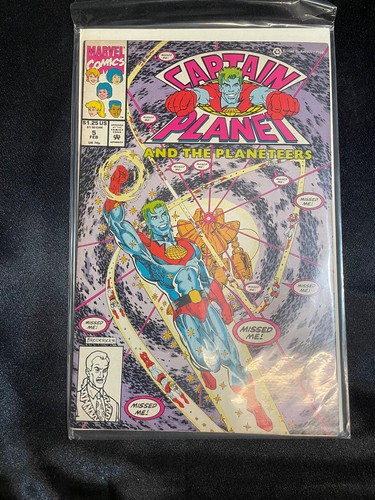 Captain Planet And The Planeteers #5 Comic Book Marvel Barry Dutter ...