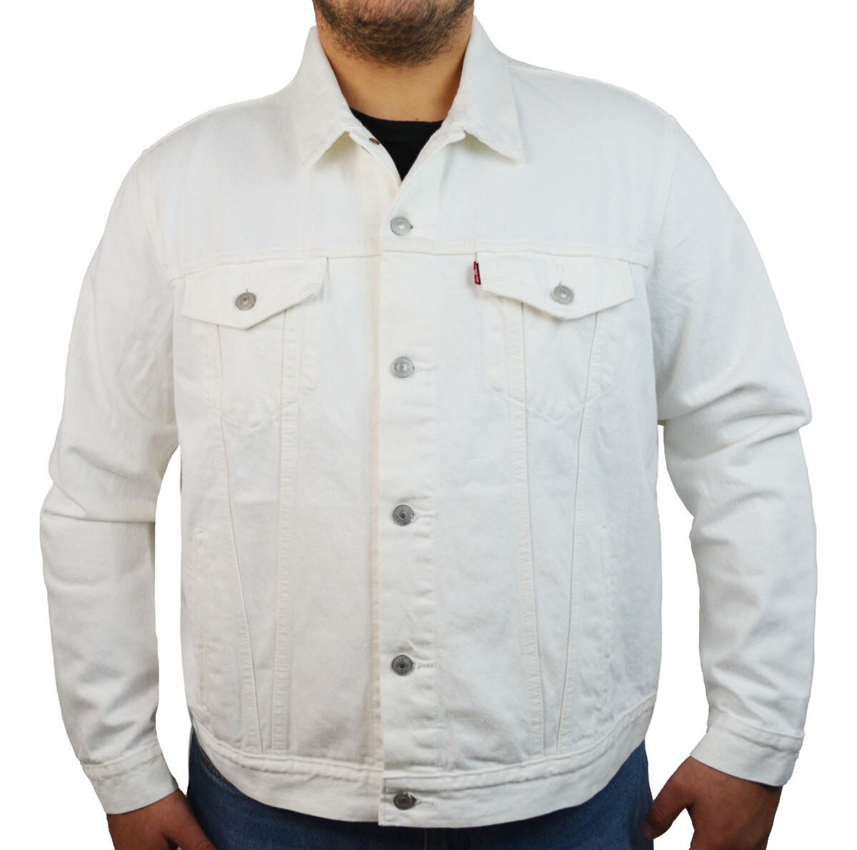 Levis Jacket Men's Denim Trucker Jacket Color White 723340292 | eBay