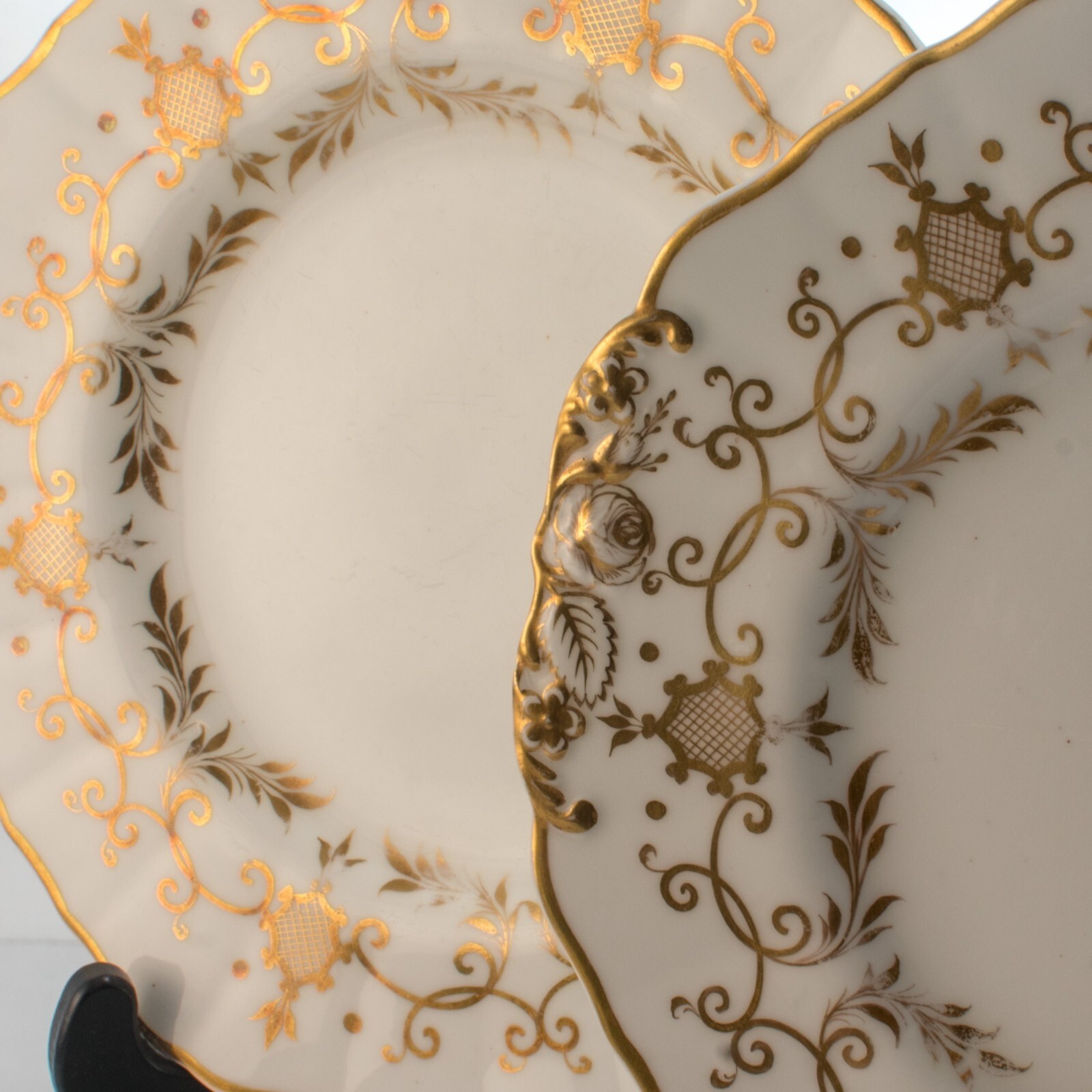 Antique Copeland and Garrett Late Spode Felspar Gold and White ...