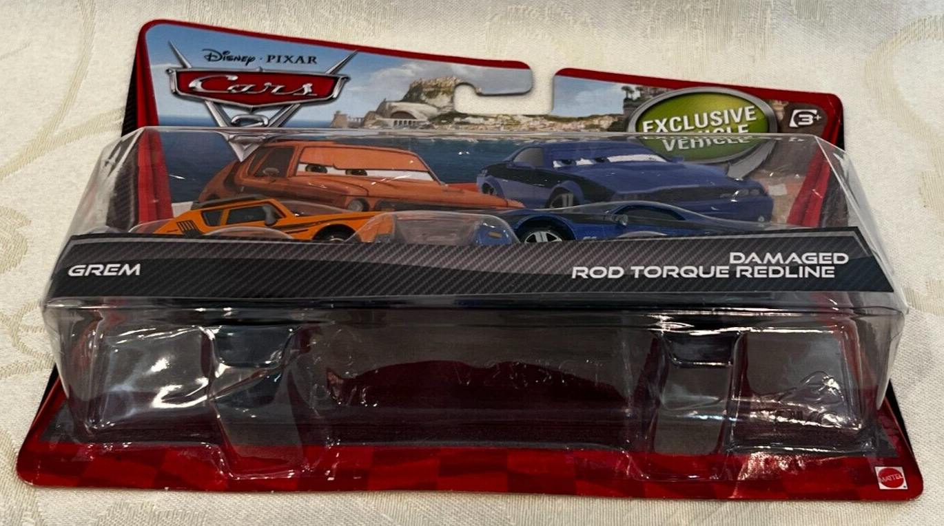 Disney Pixar Cars 2 GREM & DAMAGED ROD TORQUE REDLINE 2 Pack ~RARE~ | eBay
