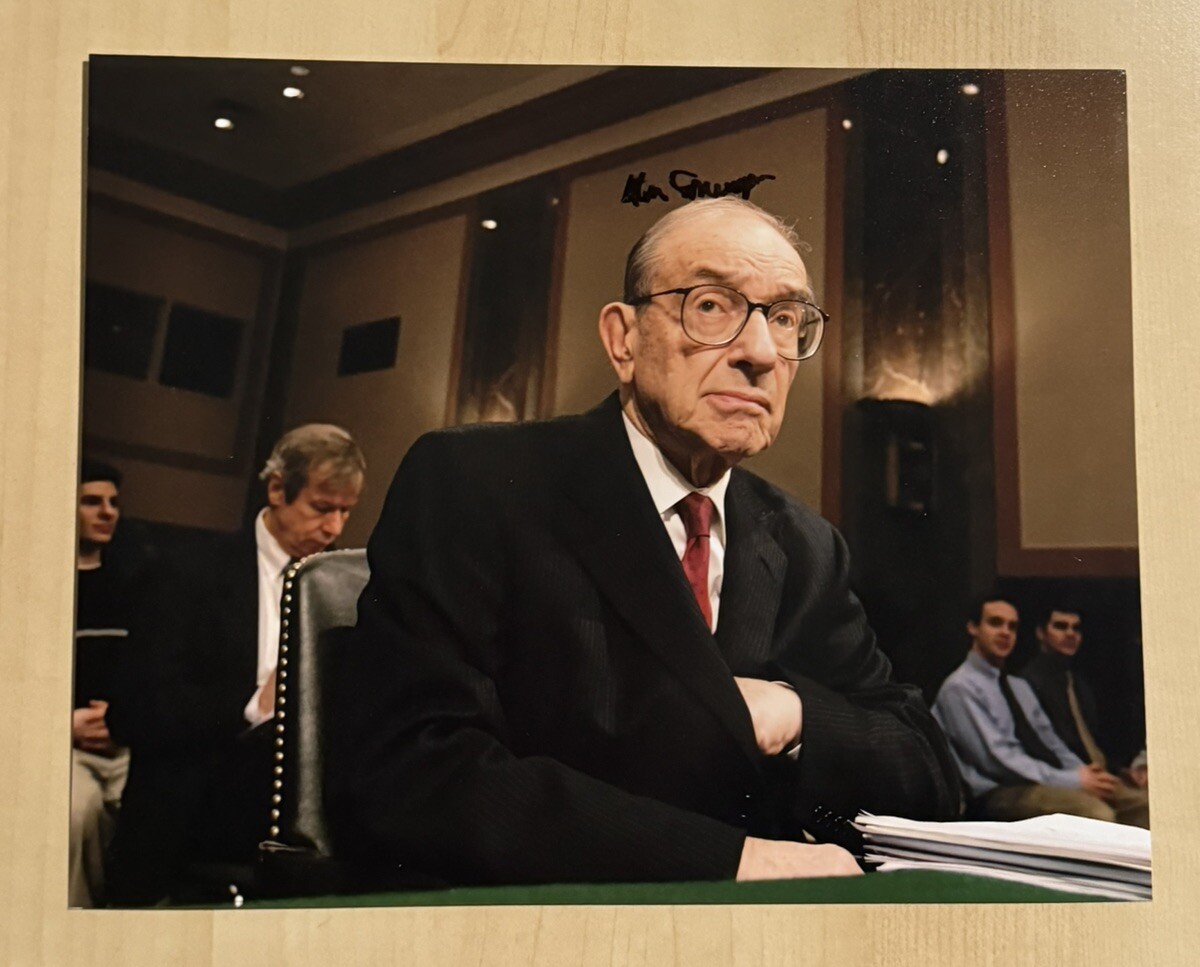 ALAN GREENSPAN HAND SIGNED 8x10 PHOTO AUTOGRAPHED UNITED STATES ...