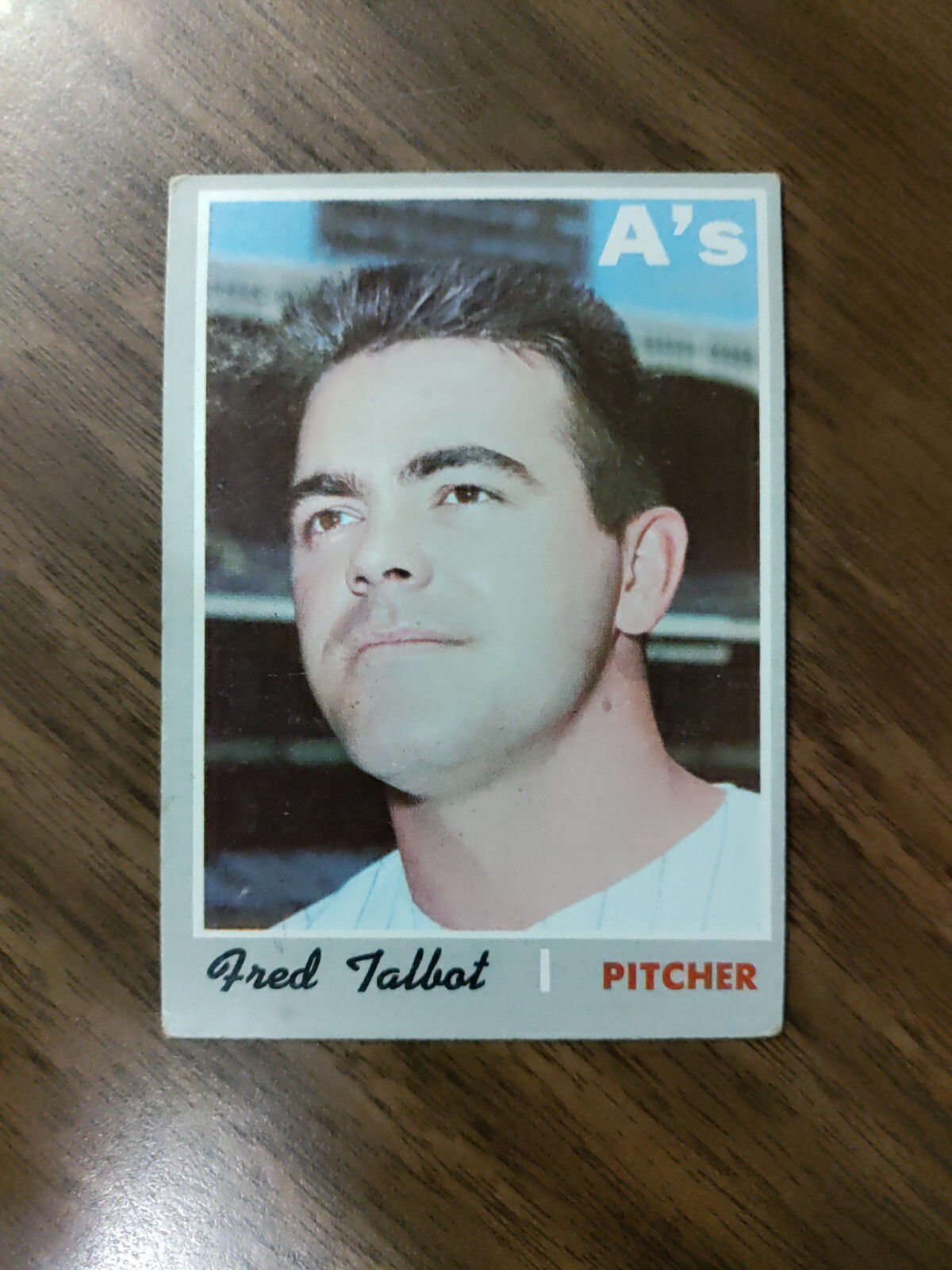 1970 Topps ** Oakland Athletics Baseball Card #287 Fred Talbot - vg ...