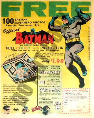 Retro Batman 1966 Comic Book Projector Comic Book Ad 8x10 Photo | eBay