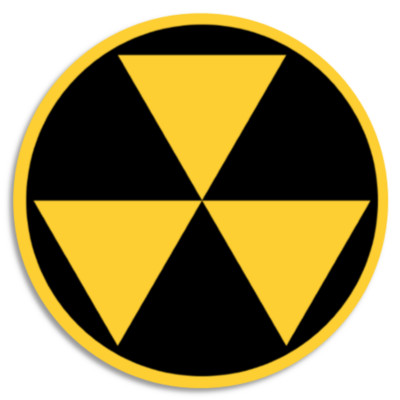 Fallout Shelter Symbol - Circle Sticker Decal 3 Inch - Nuclear ...