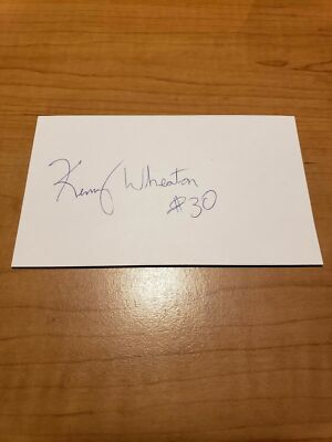 KENNY WHEATON - FOOTBALL - AUTOGRAPH SIGNED - INDEX CARD - AUTHENTIC ...
