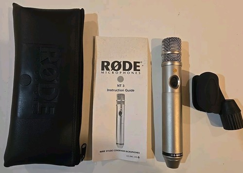 Rode NT3 3/4 inch condenser microphone Rare Professional Mic Excellent ...