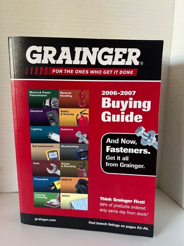 2006 - 2007 Grainger For the ones who get it done Catalog Buying Guide ...