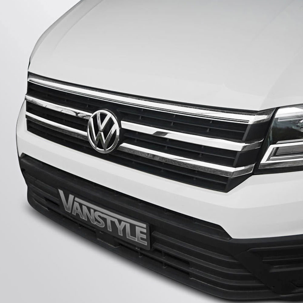 FITS VW CRAFTER POLISHED S.STEEL UPPER GRILLE TRIM COVER CHROME ...