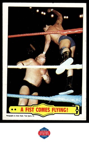 1986 Scanlens WWF Pro Wrestler #34 A Fist Comes Flying! | eBay
