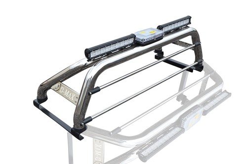 Roll Bar + LED Bars + Beacon + Tonneau Cover To Fit Isuzu D-Max Rodeo ...