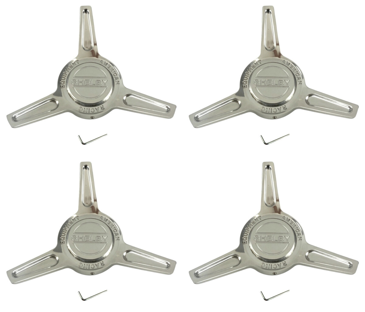 American Racing Shelby Cobra 427 Tri Bar Wheel Spinner Center Hub Caps ...