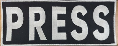 PRESS Embroidered Patch W/ VELCRO® Brand Fastener 12 X 4 Tactical ...