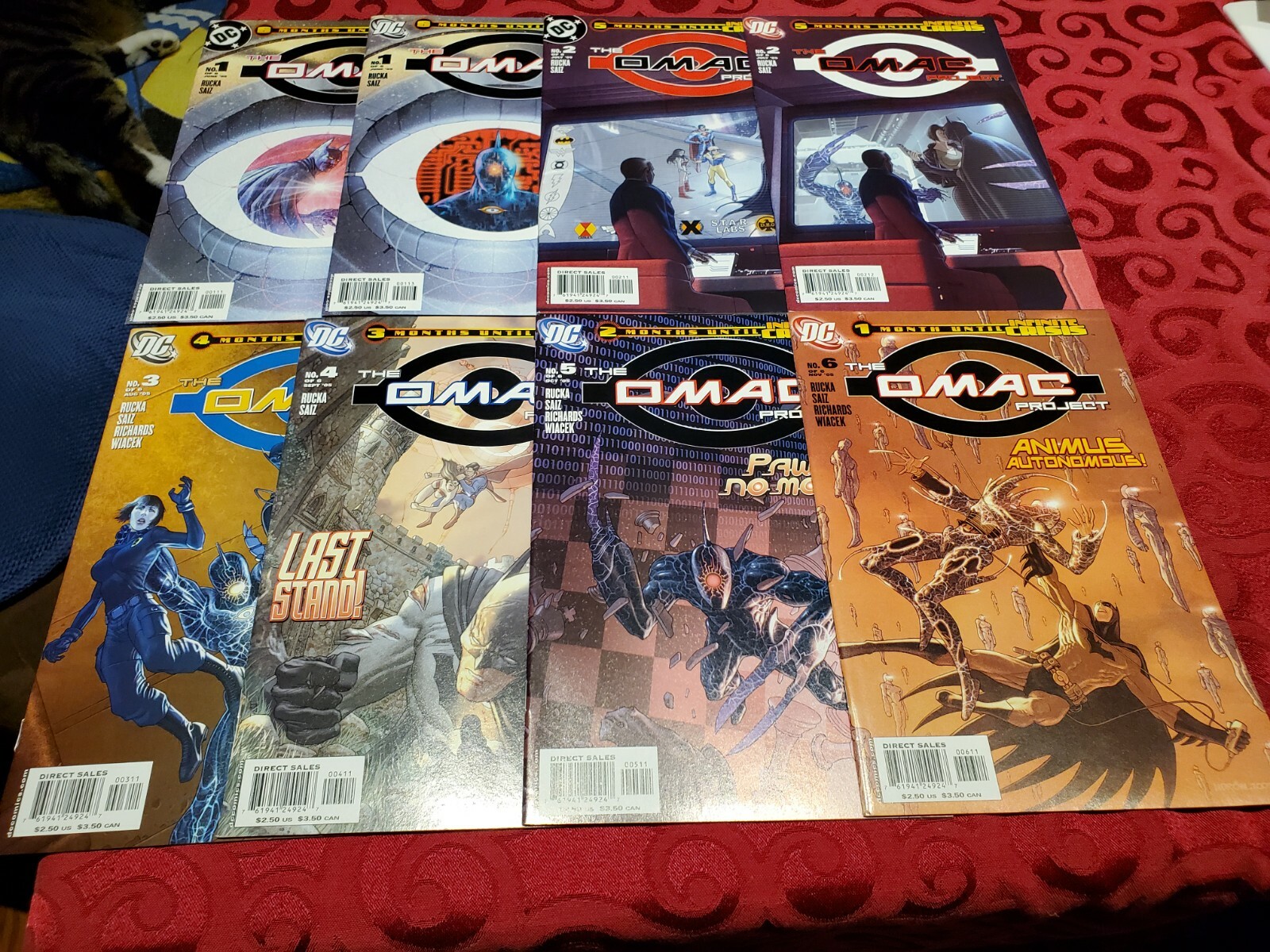 The OMAC Project 1, 1, 2, 2, 3 4 5 6 DC Universe Full set 8 Comics Lot ...